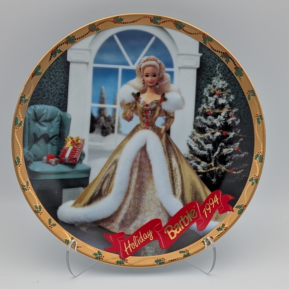 Barbie | Holiday | 994 Holiday Barbie Mattel Limited Addition Plate 458 ...